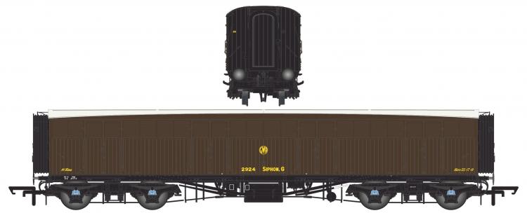 GWR Siphon G Bogie Van Dia.O33 #2924 (Brown - Shirtbutton) - Pre Order