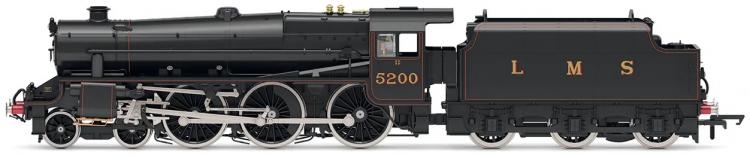 LMS Stanier 5MT Black Five 4-6-0 #5200 (Lined Black) - Pre Order
