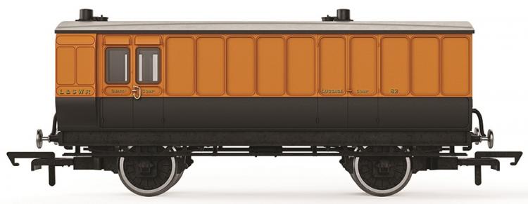 LSWR 4 Wheel Passenger Brake #82 (Salmon & Brown) - Pre Order